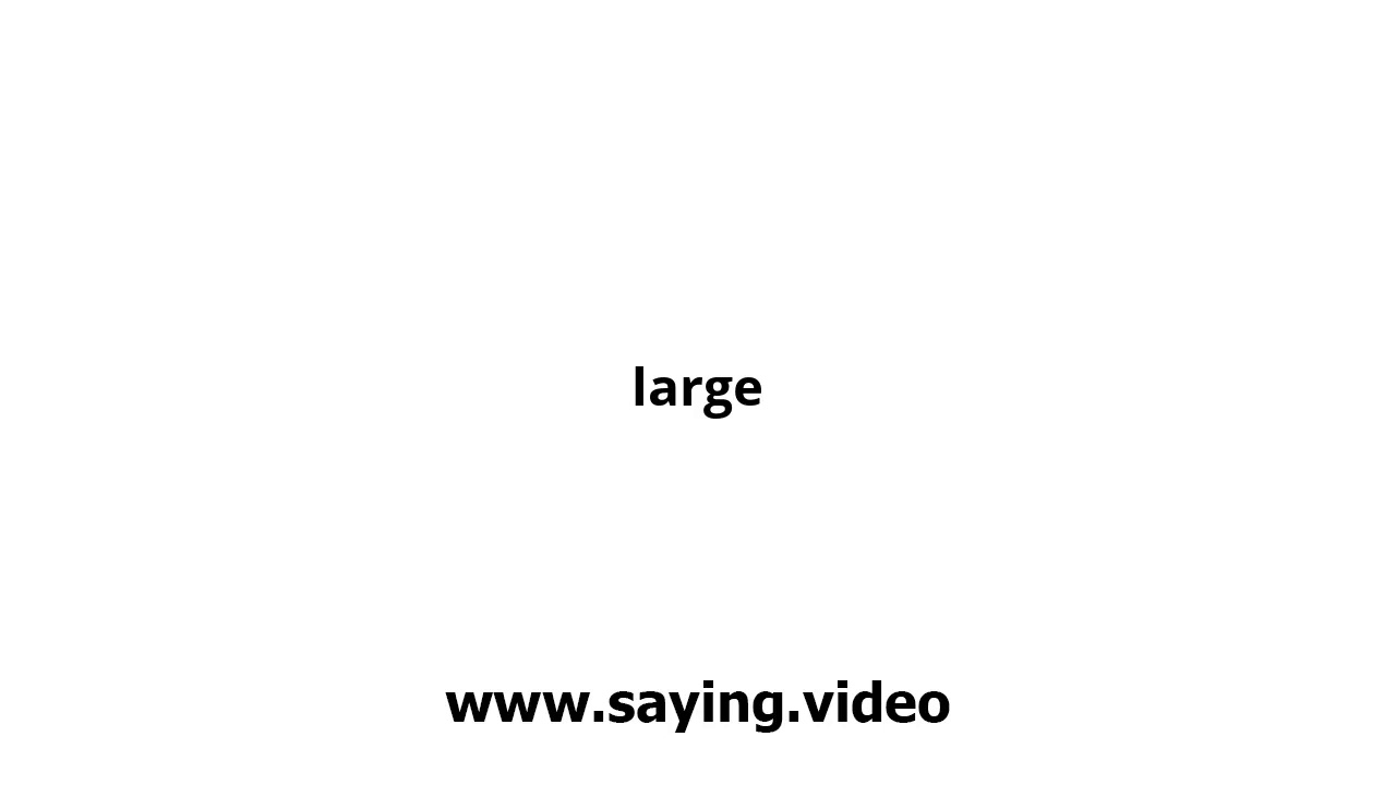 How To Say Large In English YouTube how-to-say-large-in-english-youtube
