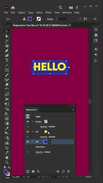 How to create Responsive text box in Adobe Illustrator? #reels #adobe # ...