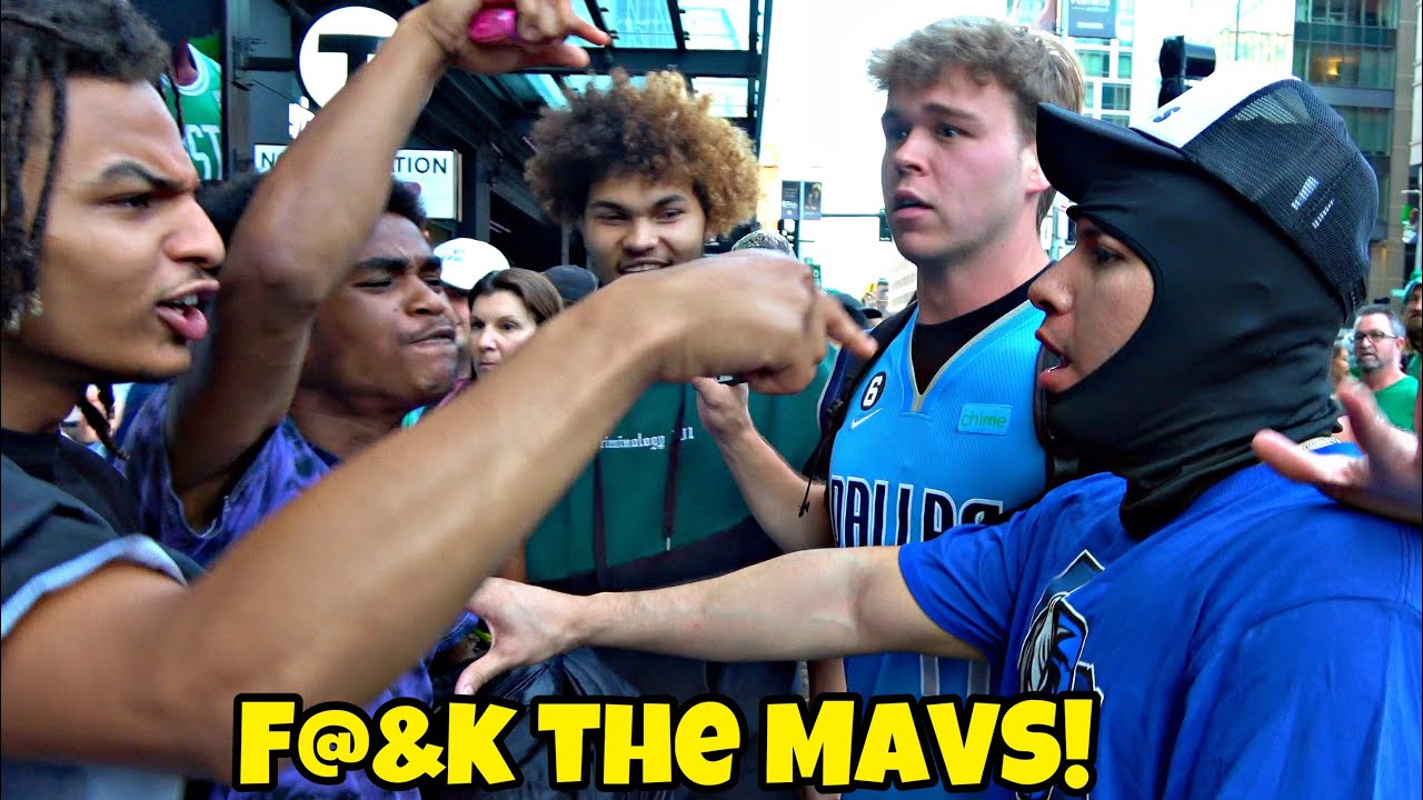 Hood Mavs Fan Trolls Celtics Fans (NBA FINALS) - YouTube