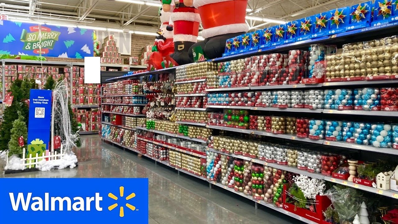 WALMART CHRISTMAS DECORATIONS CHRISTMAS TREES ORNAMENTS SHOP WITH ME ...