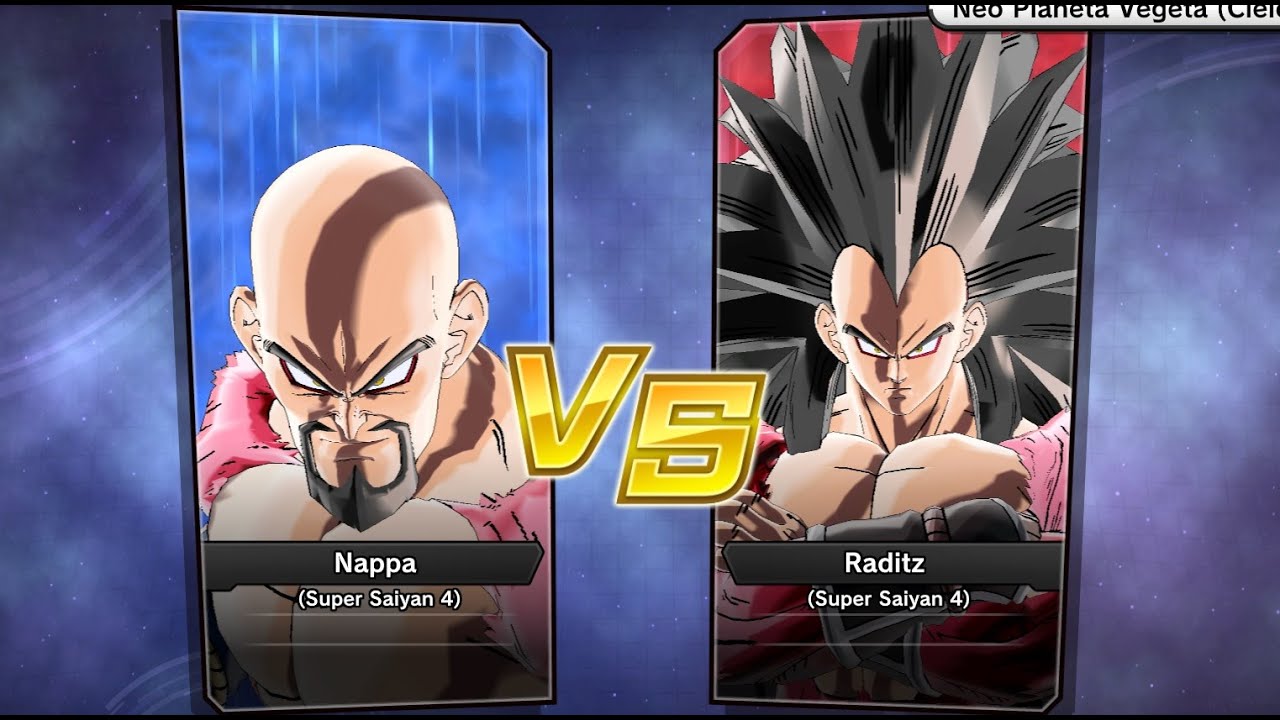 Xenoverse 2 - Requested match (PC): Nappa Super Saiyan 4 vs Raditz ...