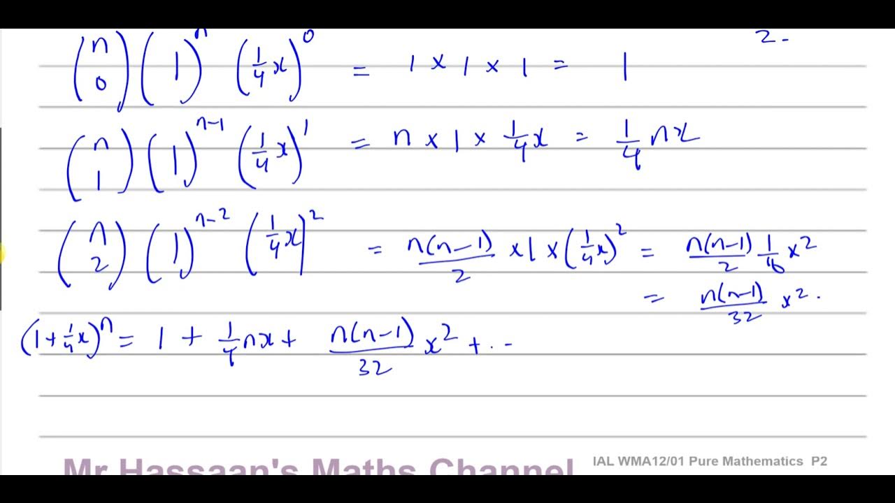 [2] AS (IAL) Pure Mathematics (P2) Solomon B - Q3 Binomial Expansion ...
