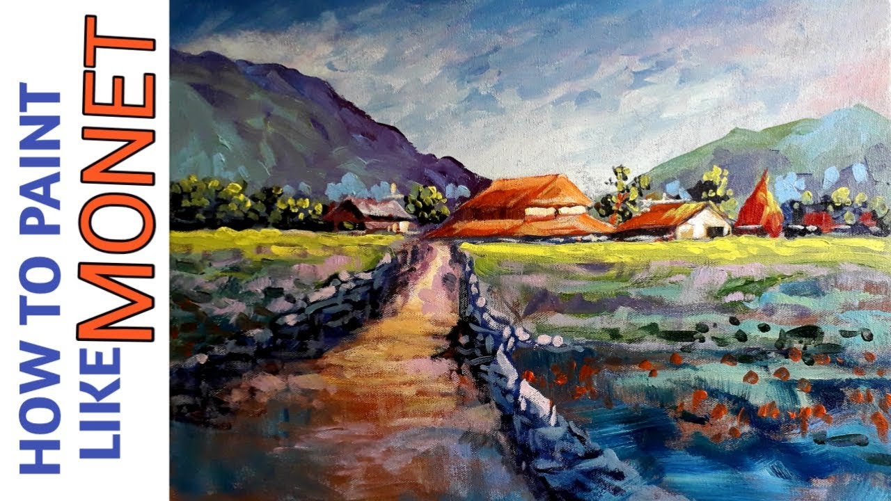 HOW TO PAINT LIKE MONET || STEP BY STEP || BK ART Gallery - YouTube