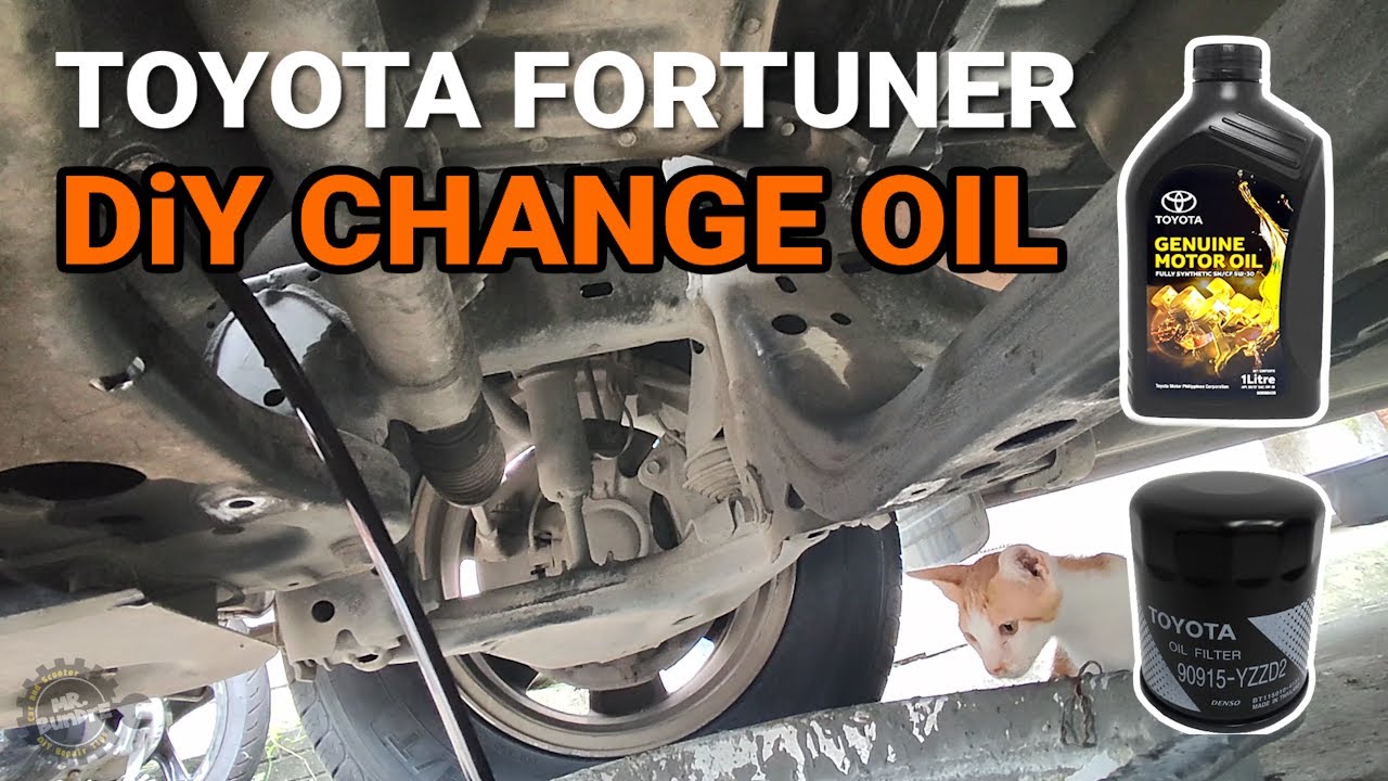 TOYOTA FORTUNER DiY CHANGE OIL (2TR-FE GAS ENGINE) | How To Change ...