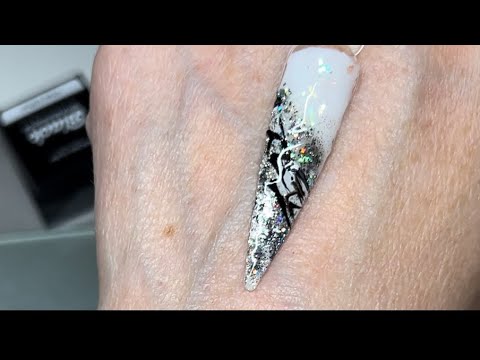 Far Out Friday Nail Tutorial! Black and White Nail Design! - YouTube