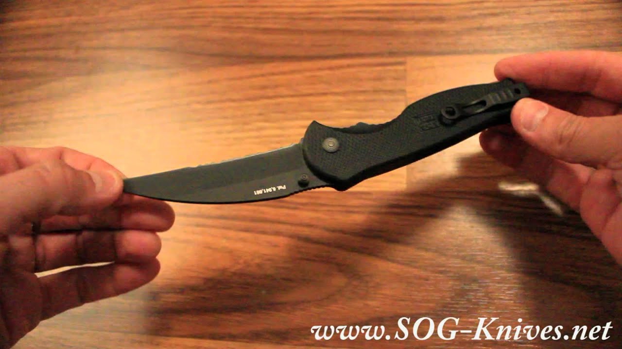 SOG Flash Rescue Black TINI Knife TFSA-6 - Video Demo - YouTube