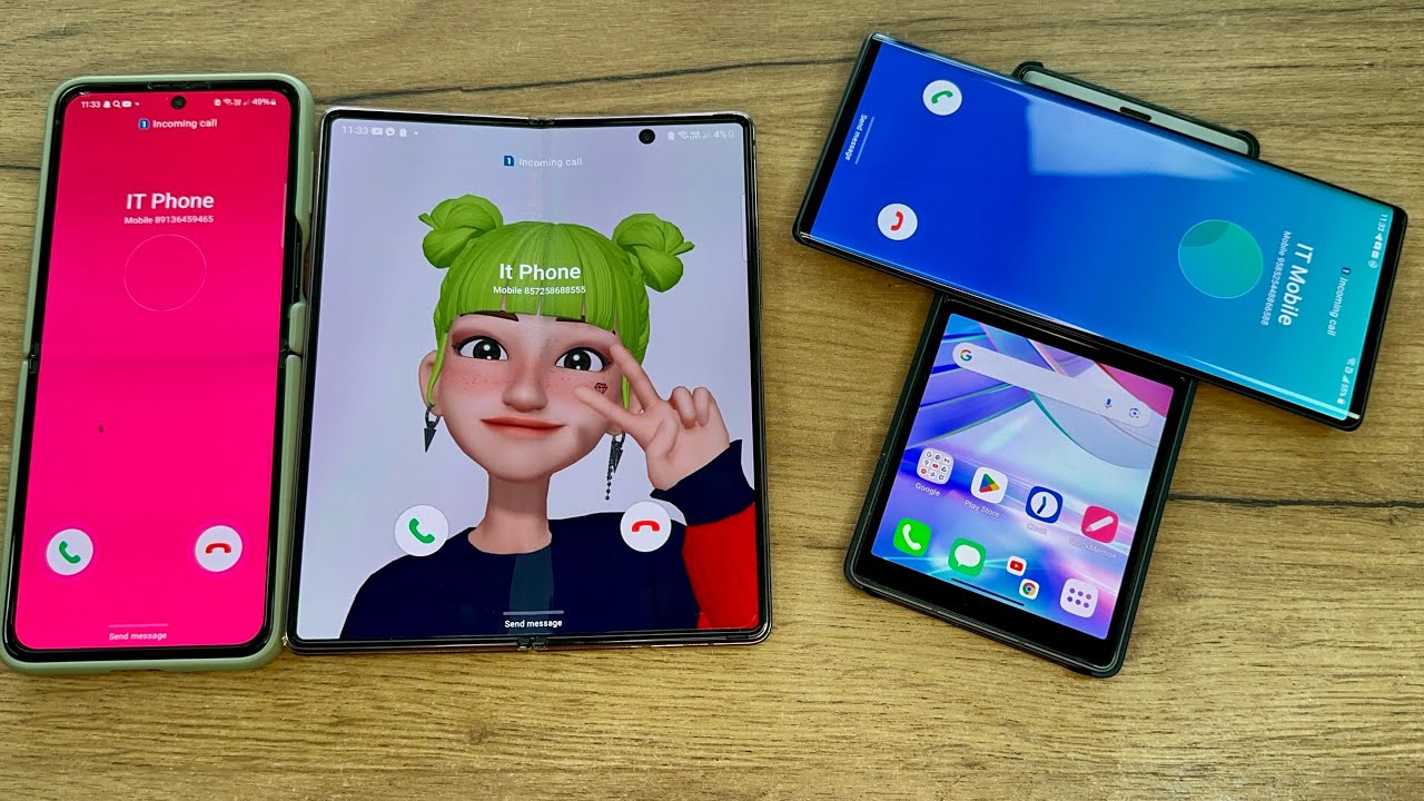Samsung Z Flip 3 | Galaxy Fold 2 | LG Wink Incoming Fake Calls Three ...