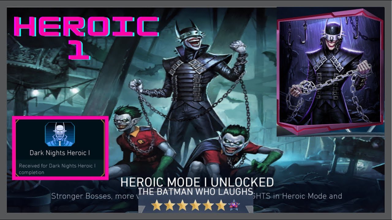 INJUSTICE 2 MOBILE - HEROIC 1 - BOSS BATMAN WHO LAUGHS - Solo Raid ...