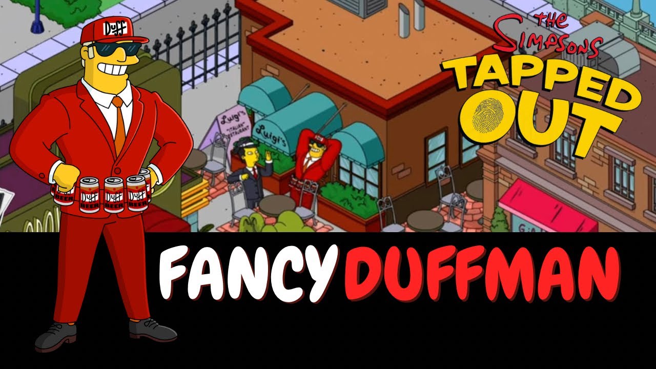 The Simpsons Tapped Out: Fancy Duffman Outfit (With Great Animations ...