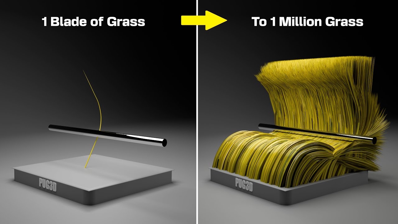 Soothing Grass Simulation Showcase | 1 Million Hair Particles - YouTube