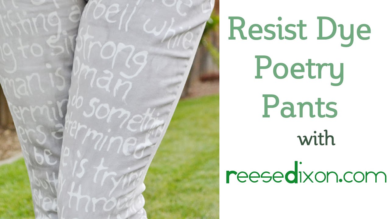 DIY Dyed Poetry Pants - YouTube