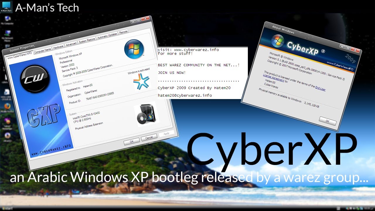 CyberXP - Windows XP Bootleg Review - YouTube