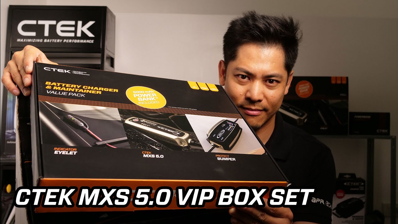 โปรโมชั่น CTEK MXS 5.0 VIP BOX SET เครื่องชาร์จแบตเตอรี่รถยนต์จากสวีเดน ...