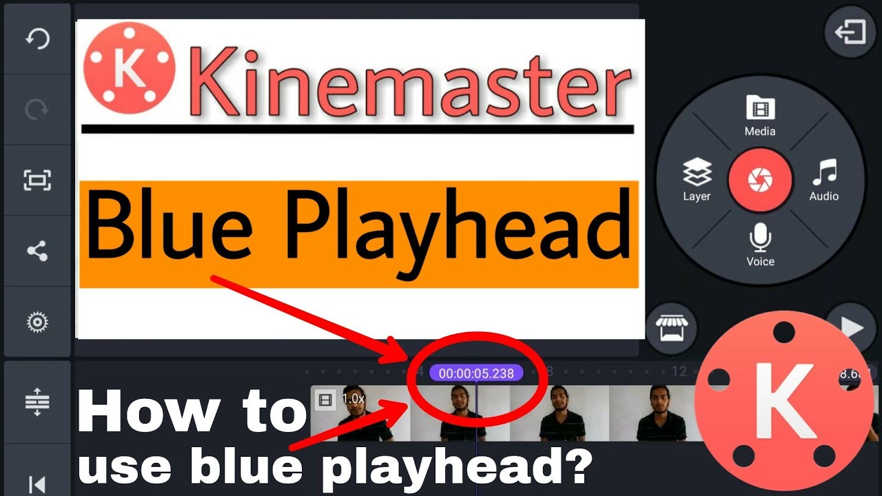 How to use blue playhead in kinemaster | Blue play head ka kya use hota ...