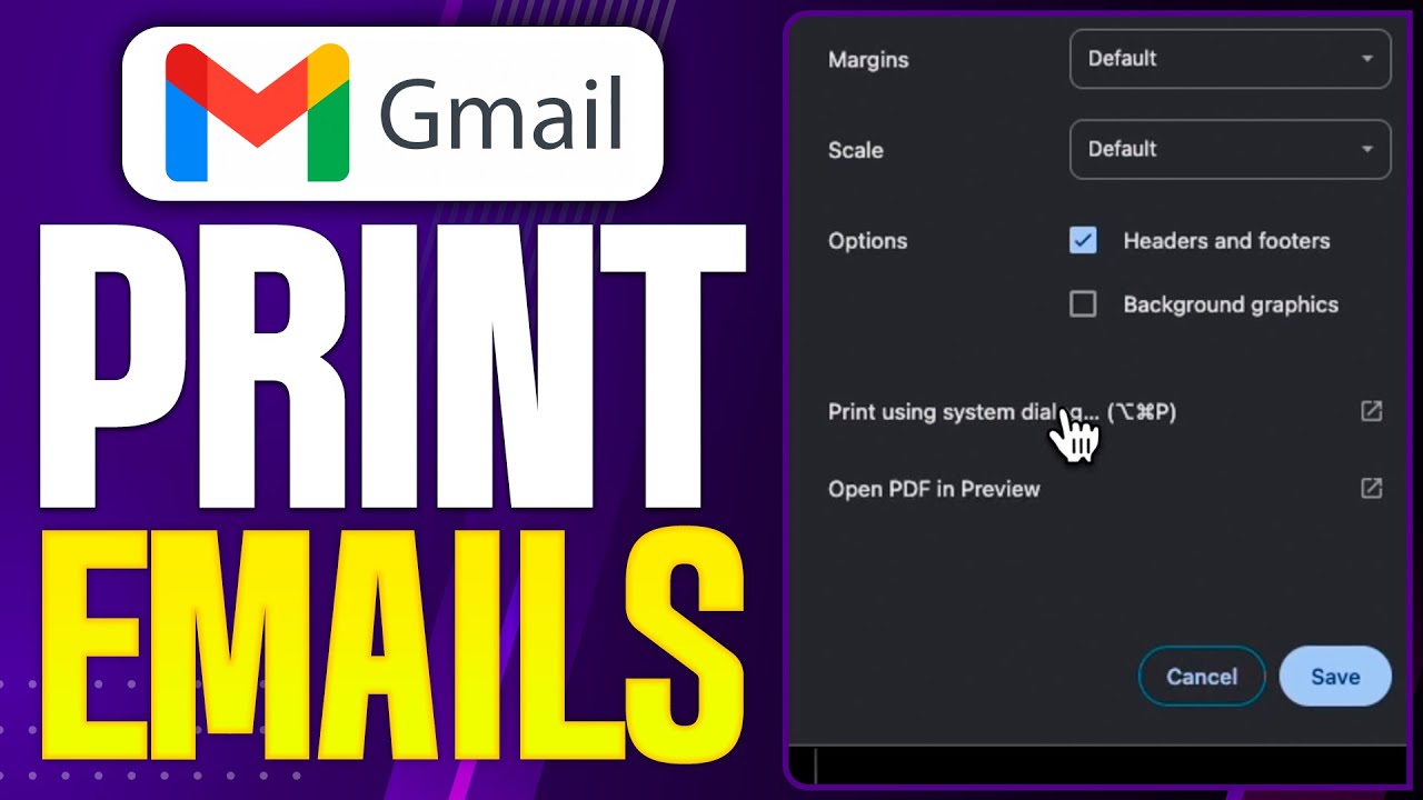 How To Print Emails in Gmail - Step By Step (2026) - YouTube