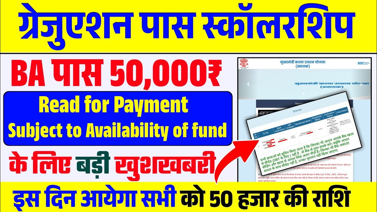 Graduation Pass 50000 Scholarship 2024 Ready For Payment Ka Paisa