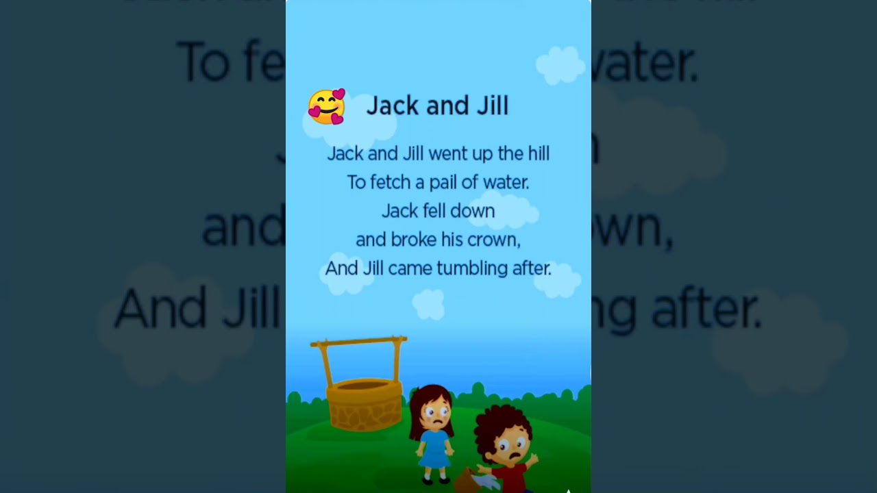 Jack and Jill|Jack and Jill went up the Hill poem #jackandjill # ...