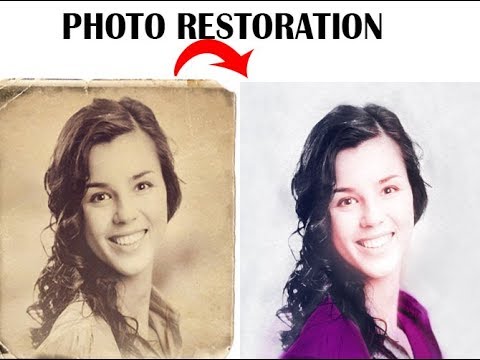 Photo restoration Photoshop tutorial cc 2018 - YouTube