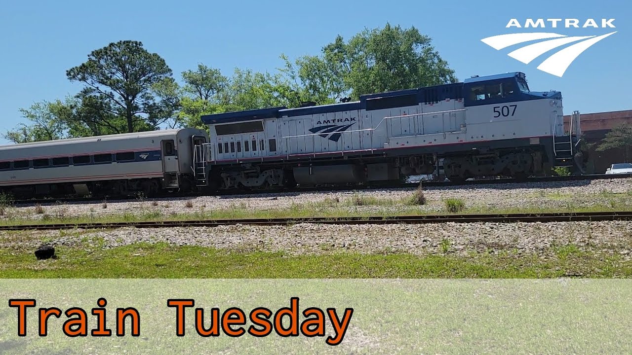 Amtrak Train Testing With Locomotives 507 & 140 On MS Gulf Coast - YouTube