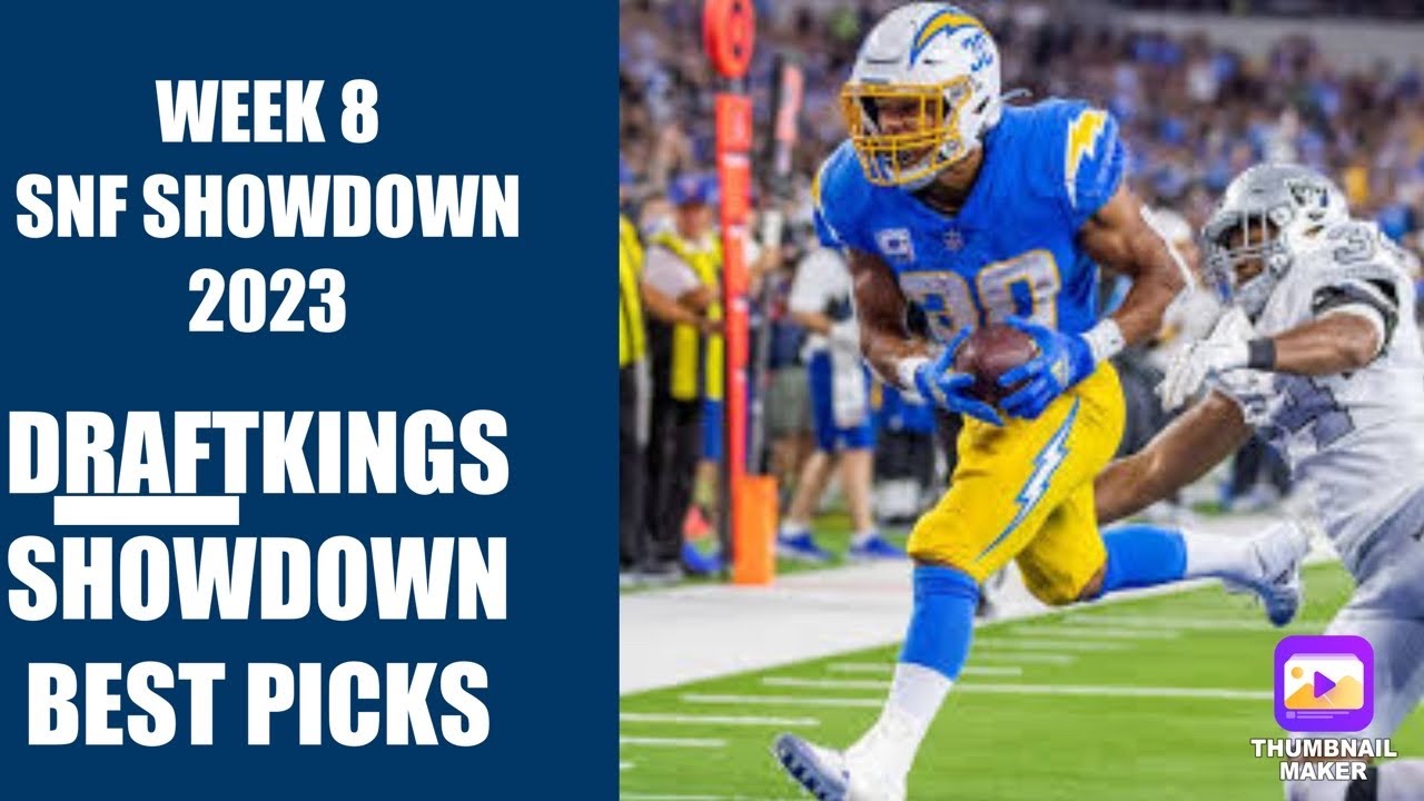 BEARS VS CHARGERS DRAFTKINGS SNF SHOWDOWN Lineup Strategy | Expert Picks & Analysis 2023 WEEK 8 ...