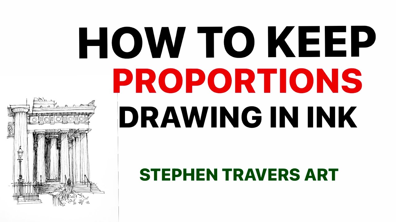 How to Keep Proportions Drawing in Ink - YouTube