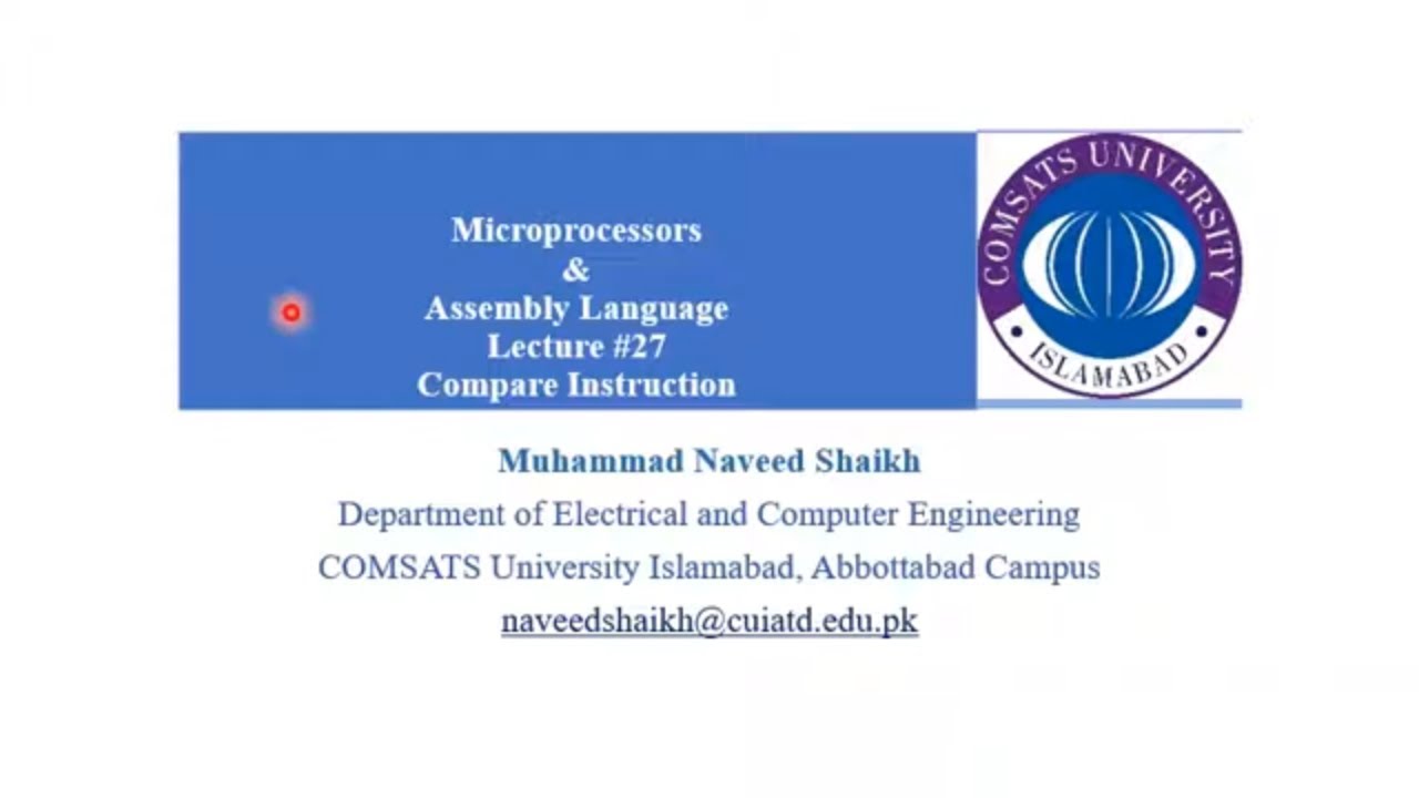 Compare Instruction In 8086 Cmp Instruction Cmp Example In Emu8086 Youtube