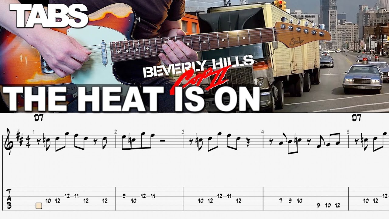 Glenn Frey - The Heat Is On | Guitar cover WITH TABS | Beverly Hills ...