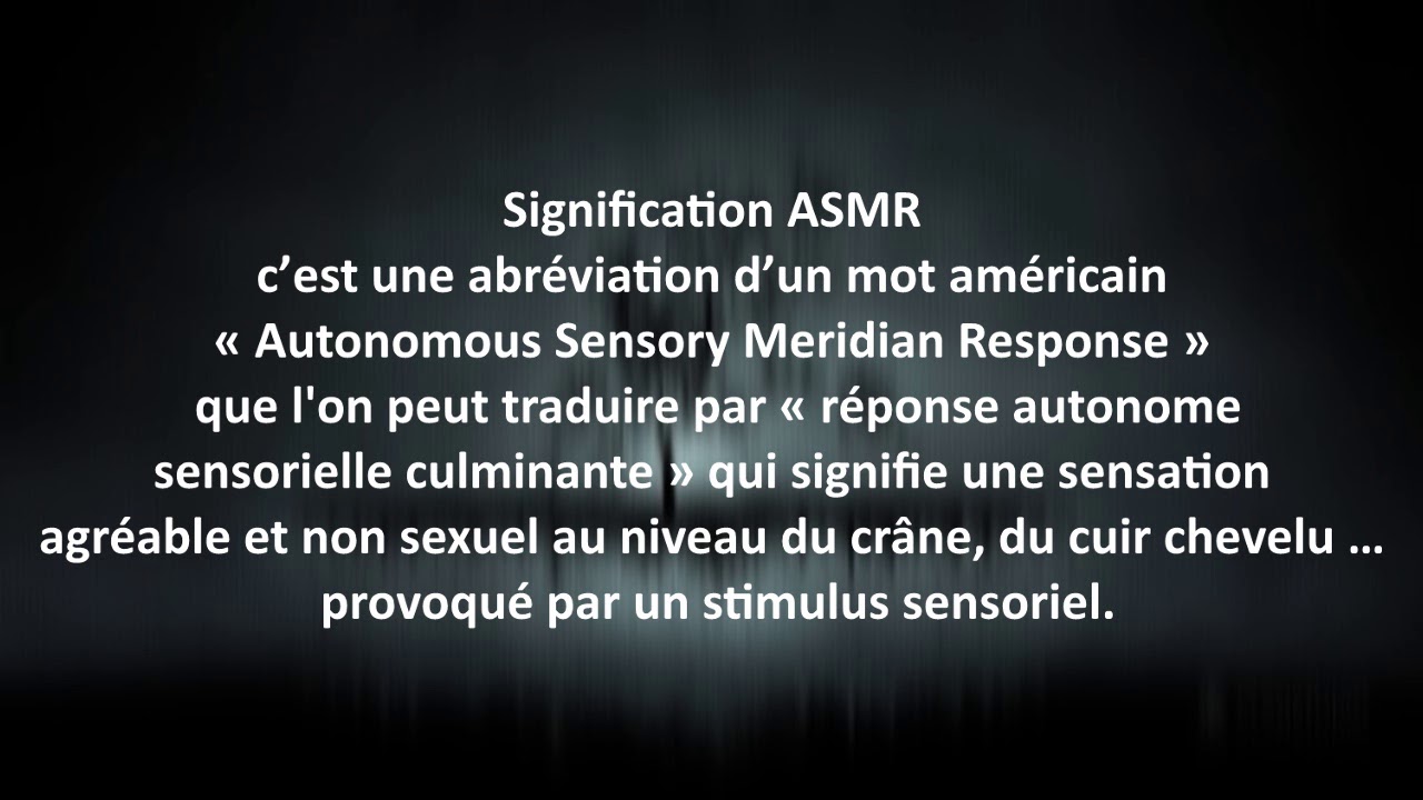 Signification ASMR - YouTube