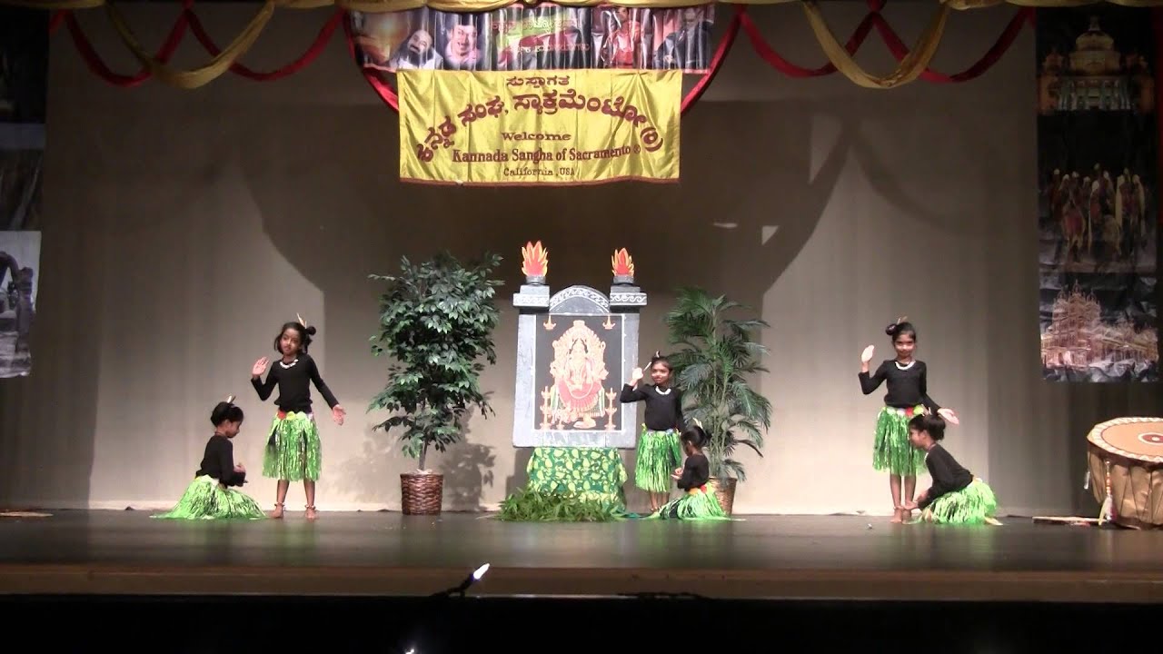 Kannada Sangha of Sacramento - Rajyotsava 2014 - Adavi Devi Dance - YouTube