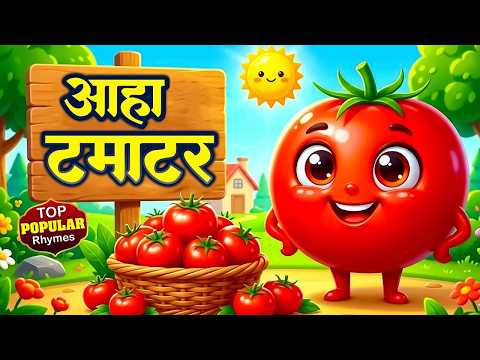 Aaha Tamatar Bade Mazedar - आहा टमाटर | Hindi Nursery Rhymes And Kids Song | Poem For Kids #kidssong