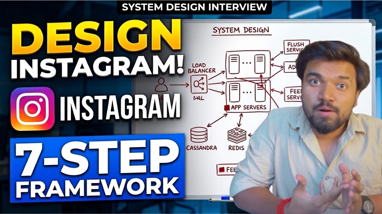 Instagram System Design Explained (HLD + LLD) | 7-Step Framework - YouTube