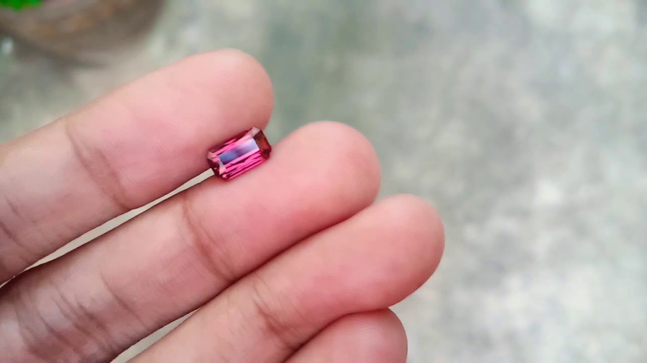 Unheated Ruby Octagon Cut 1.63 Cts. - YouTube