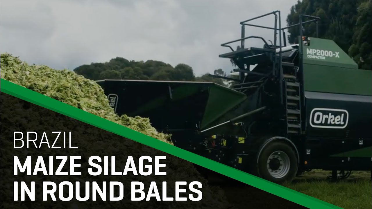 Orkel MP2000-X compactor | Maize baling - YouTube