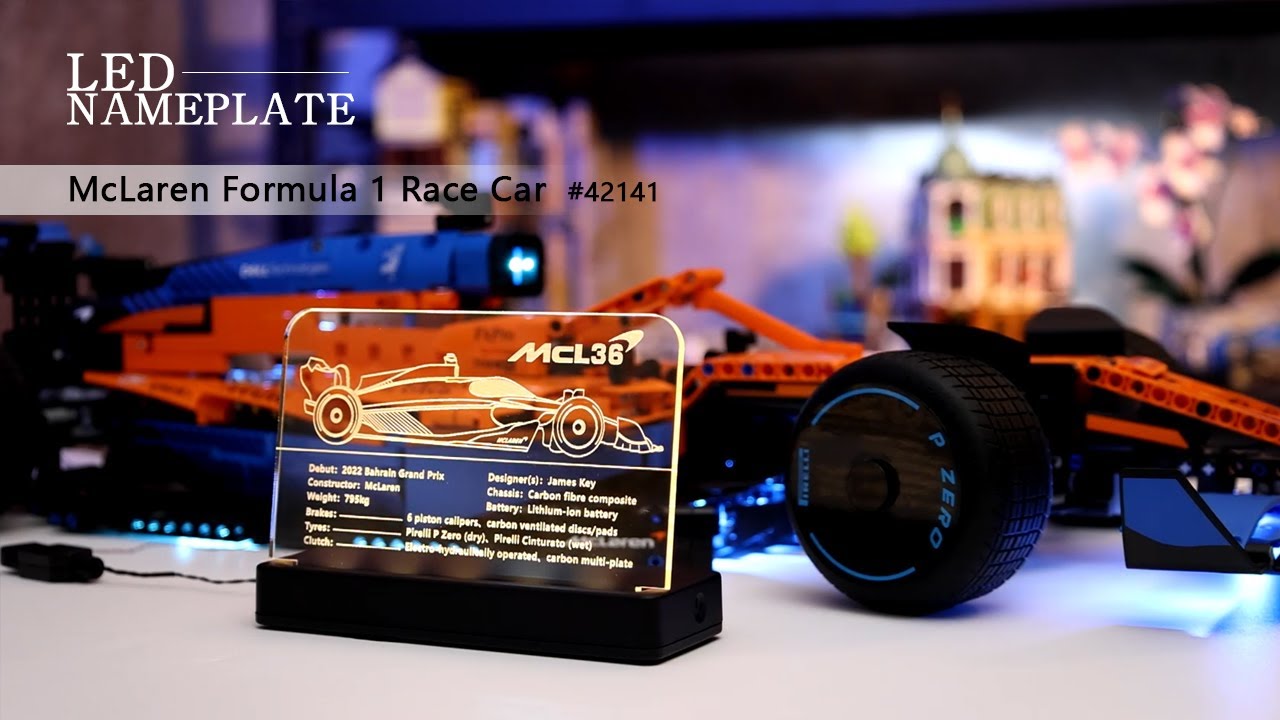 Kyglaring Led Nameplate for LEGO Technic 42141 McLaren F1 - YouTube