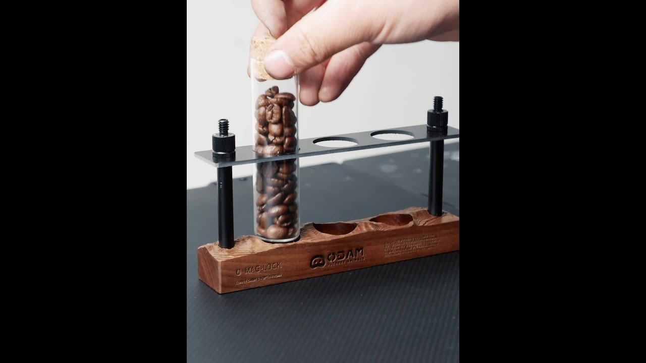 1 day camping DIY build. Magnetic coffee bean stand with CNC'd contour ...