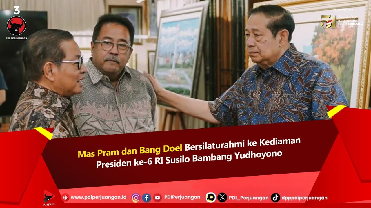 Mas Pram Dan Bang Doel Bersilaturahmi Ke Kediaman Presiden Ke-6 RI Susilo Bambang Yudhoyono (SBY ...