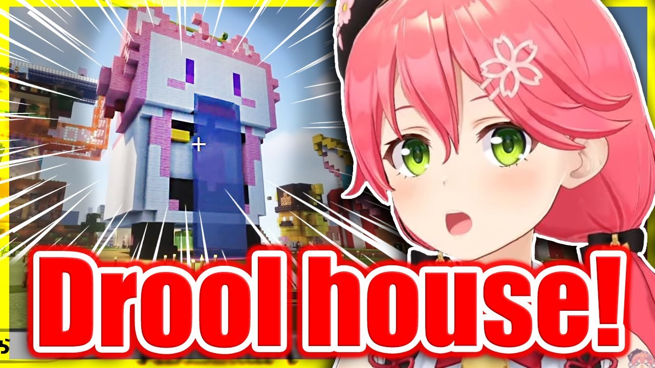 Miko REACTS to Koyori's DROOL HOUSE in Minecraft 【ENG Sub Hololive ...