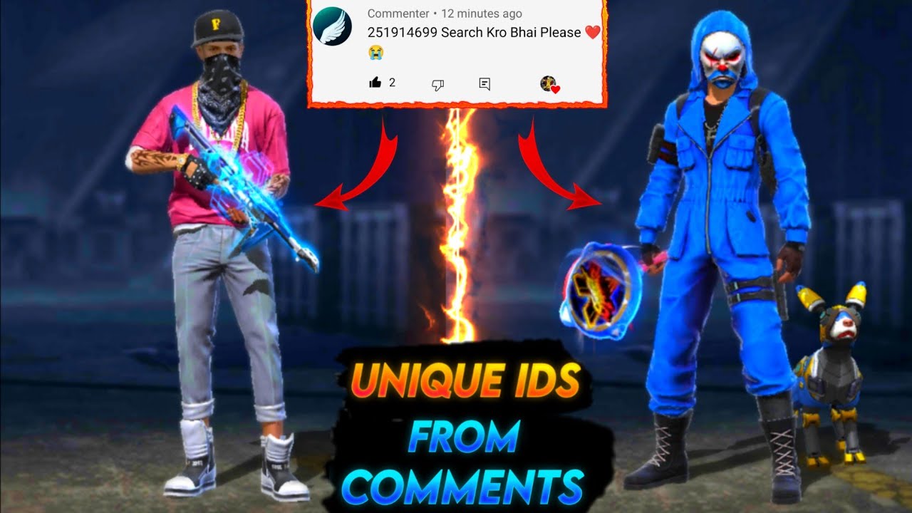 Free Fire Unique ID'S ️ Searching From Comments Section 😃 Best ID'S ...