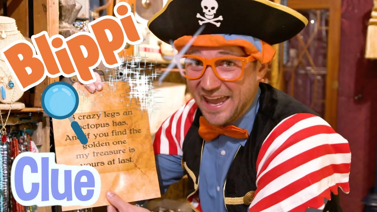 Blippi The Pirate Learns On A Treasure Hunt | Early Educational Videos ...