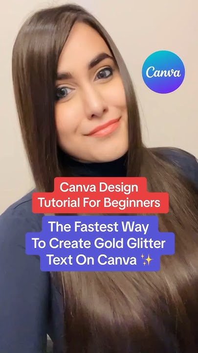 How To Create Gold Glitter Text Using Canva #canvatutorial #canvatips - YouTube
