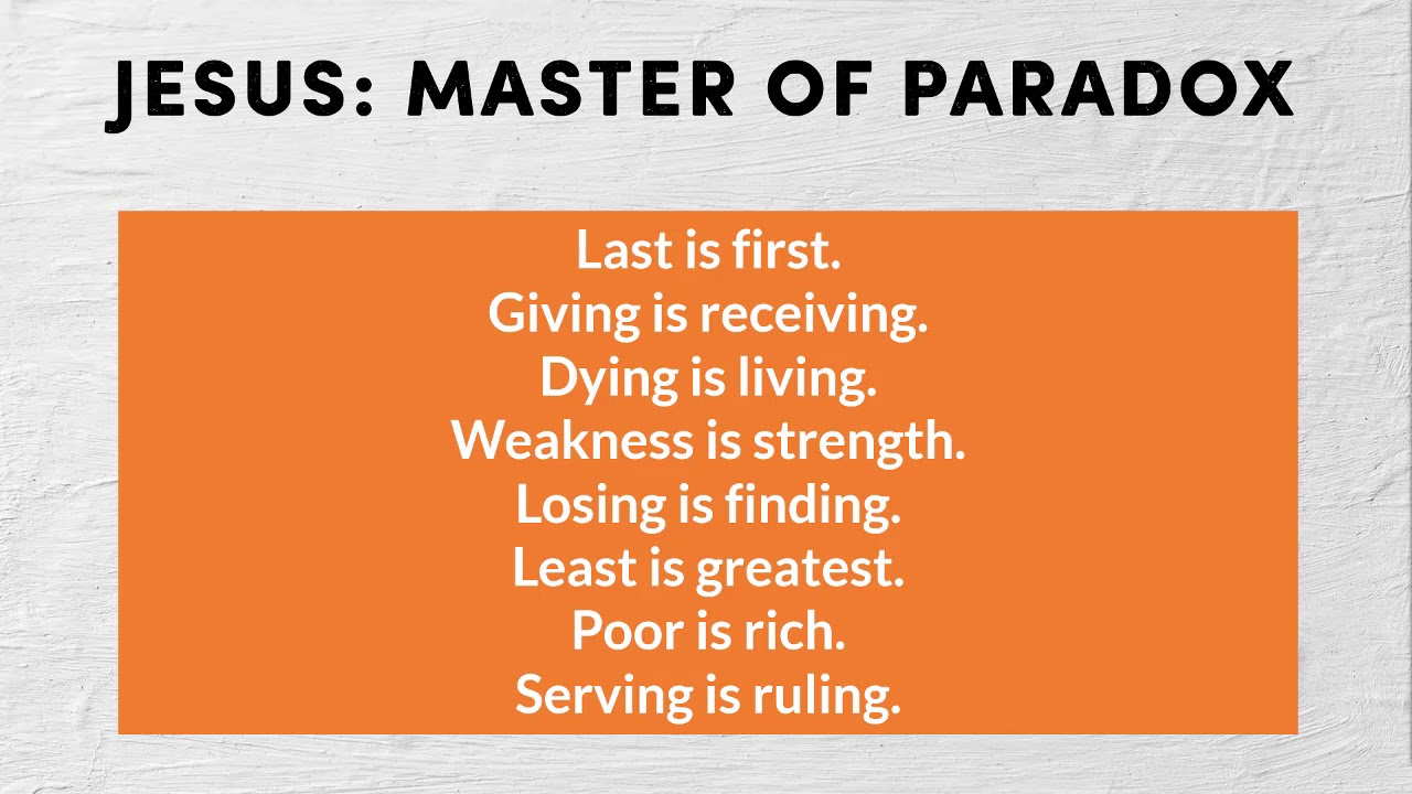 Jesus Christ: The Master of Paradox - YouTube