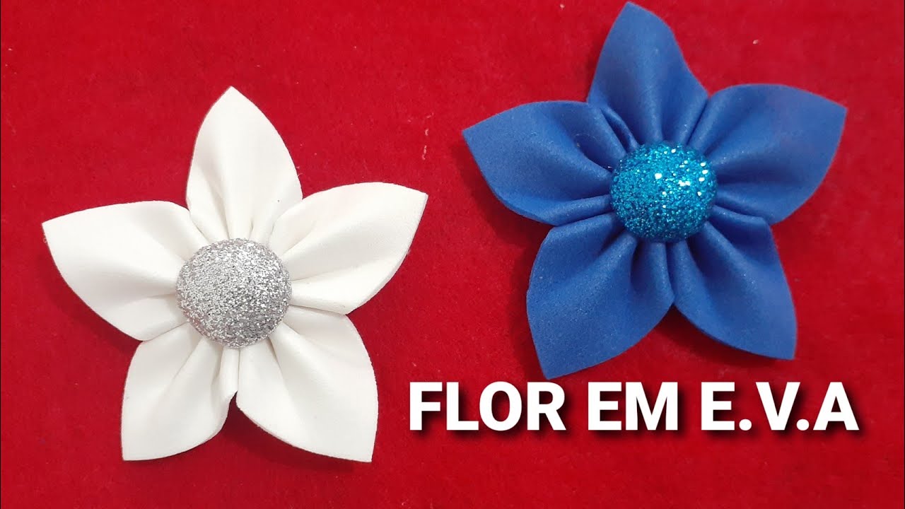 Como Fazer Flor Estrela em E.V.A com 5 Pétalas/Super Fácil 🌺 05 - YouTube