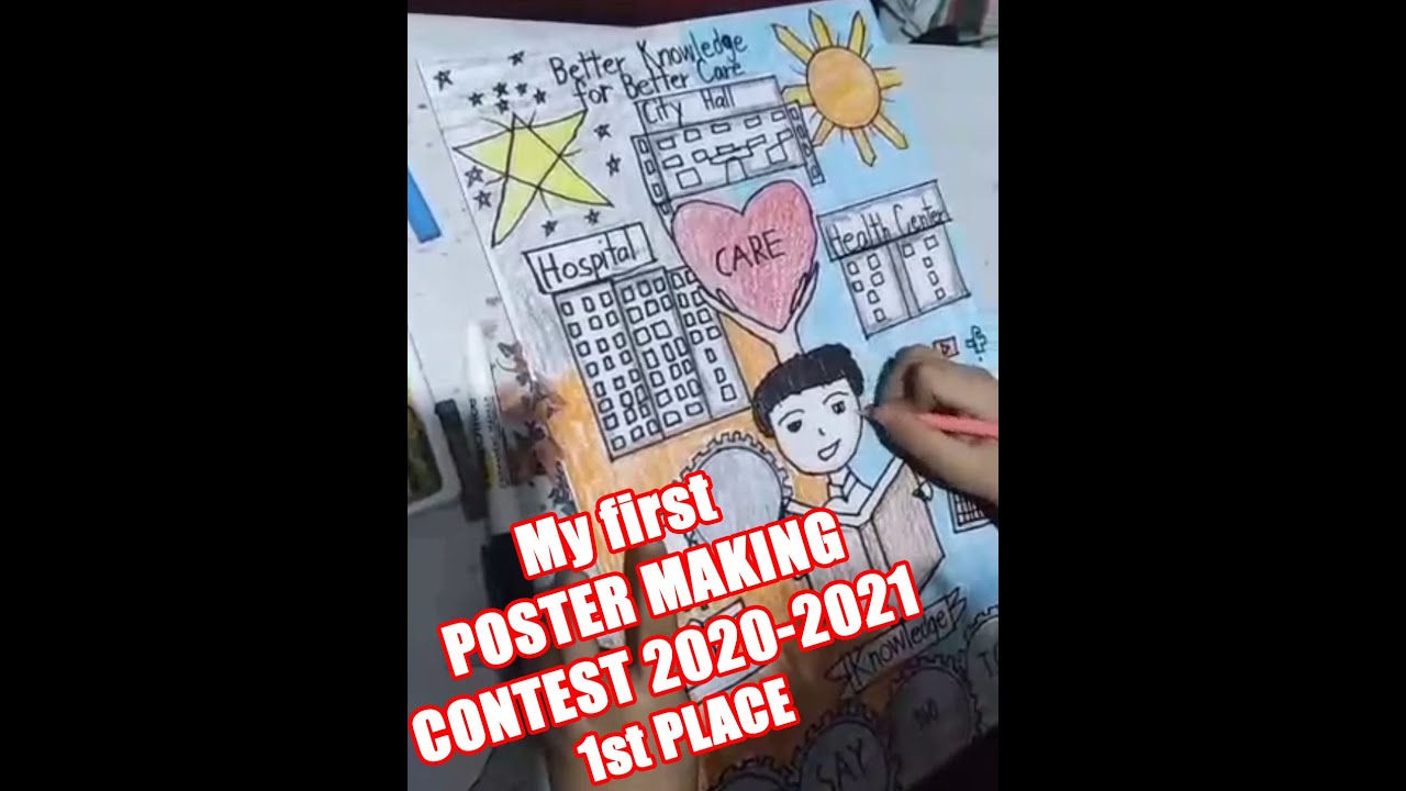 MY FIRST POSTER MAKING CONTEST | S.Y 2020-2021 | 1st PLACE - YouTube