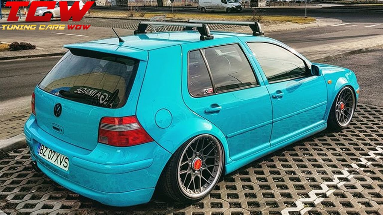 VW Golf MK4 Bagged on BBS RS 2 Rims Tuning Project by Calin - YouTube