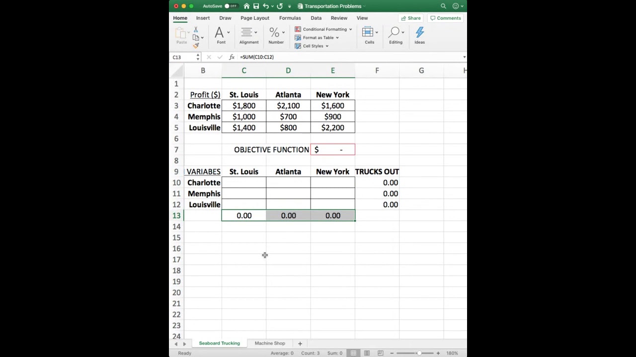 Lesson 24 - Transportation Problems (Excel Solution) - YouTube