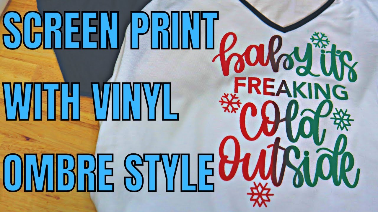 Screen Print with vinyl on your Cricut Ombre screen print ink screen ...