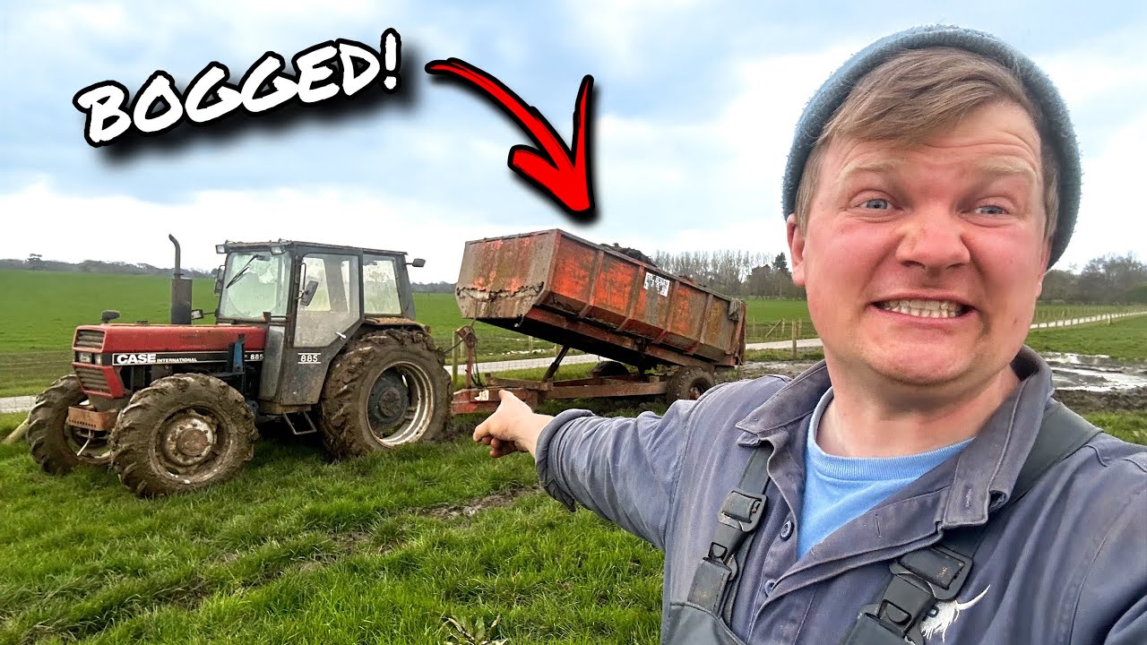 TRACTOR DISASTER!... GOT STUCK + MADE A MESS!! - YouTube