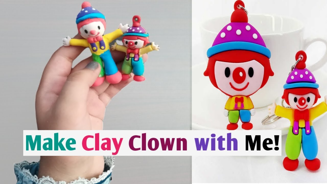 Miniature Clay Clown | How to make Cute Clown | Clay Art | ART SPADIX ...