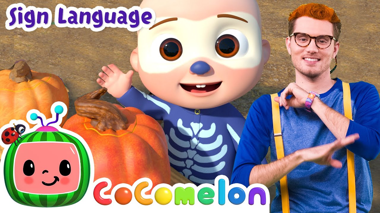 Pumpkin Time 🎃 | CoComelon with ASL | 🖐️ Sign Language for Babies 🖐️ ...