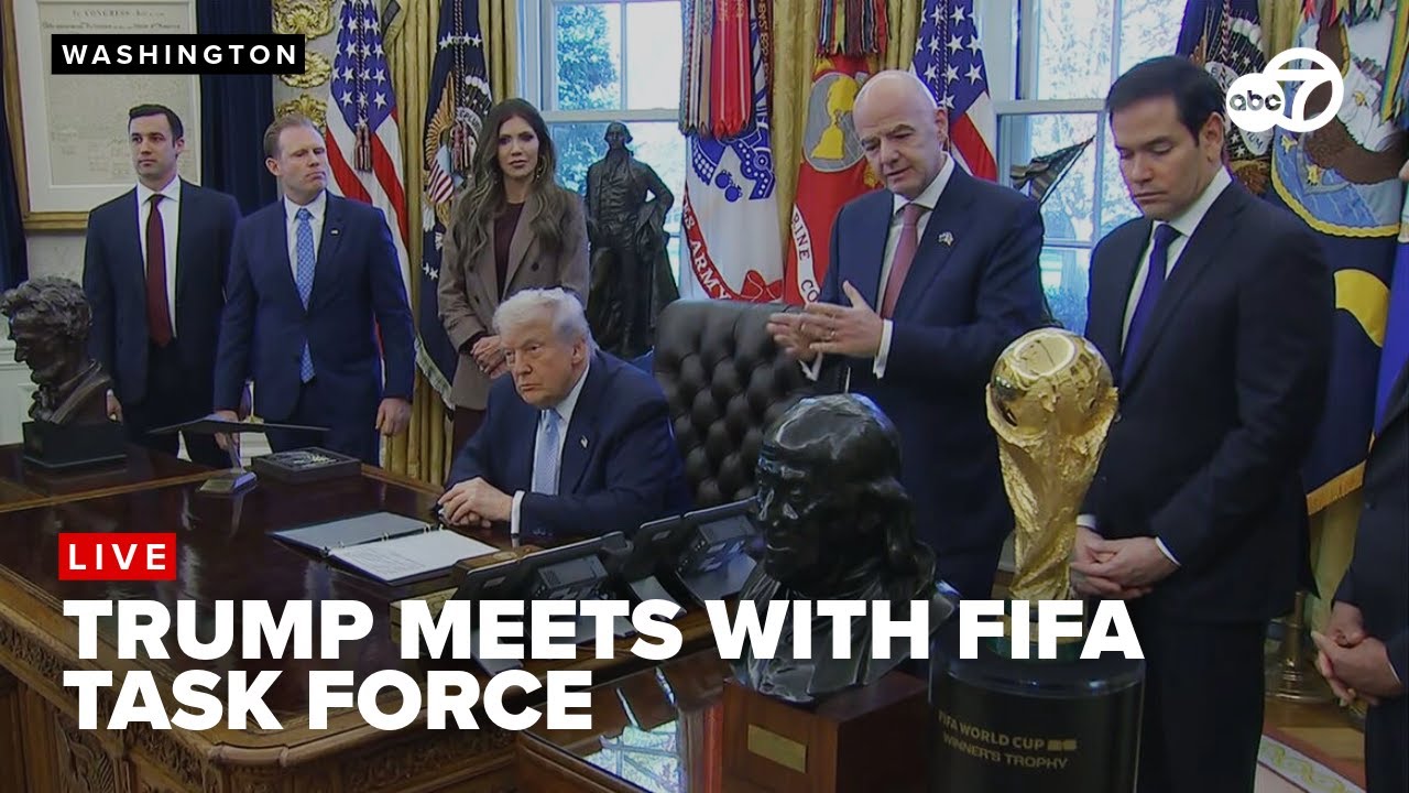 🔴LIVE: Trump meets with White House Task Force on FIFA World Cup 2026 ...